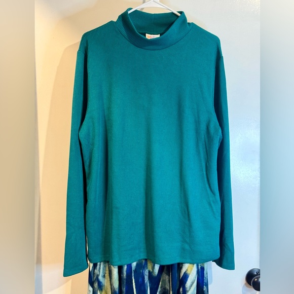 LuLaRoe | Sweaters | Lularoe Penelope Mock Turtleneck Xl Teal Green ...